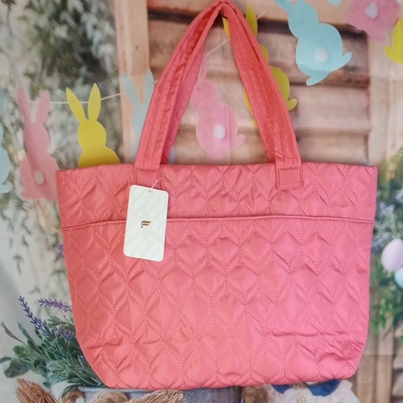 Fabletics | Bags | Fabletics Pink Quilted Tote Bag | Poshmark